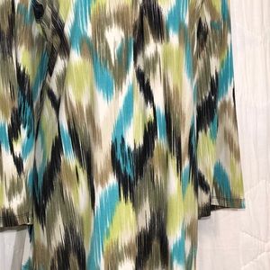 Ruby Rd. | Tops | Xl Ruby Rd Blue Black Lime Green Top Nwot | Poshmark